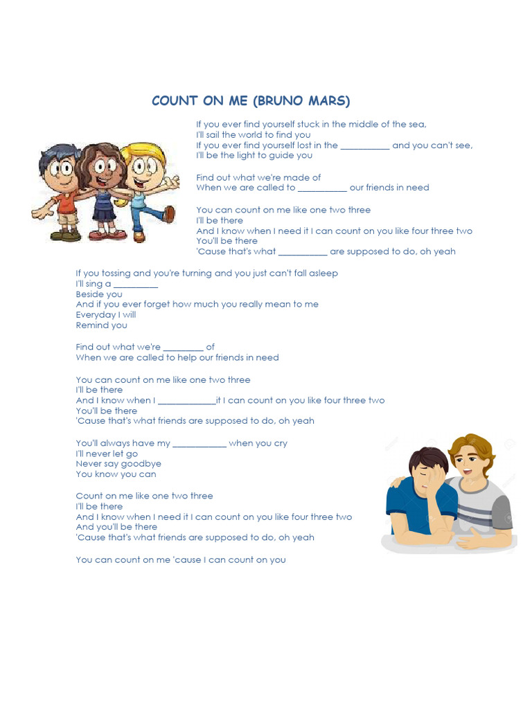 "Understanding 'Count on Me' by Bruno Mars" | PDF