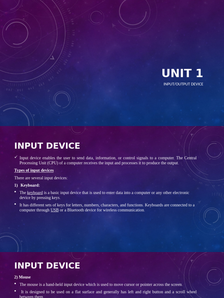 Input Output Device | PDF