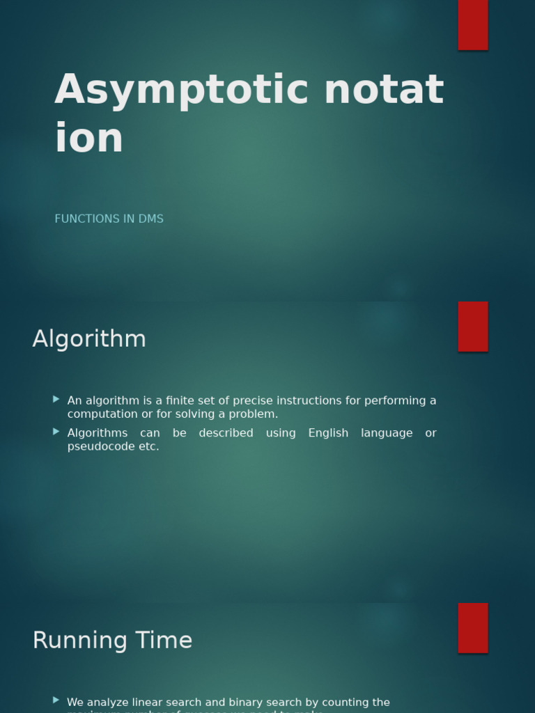 2.3 Asymptotic Notations | PDF 2.3 Asymptotic Notations | PDF