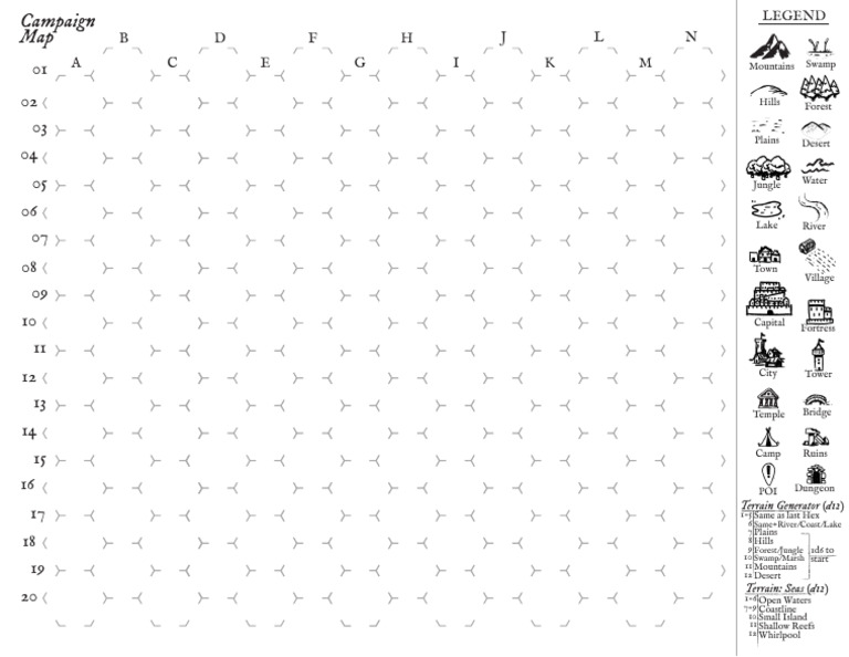 Blank Hex Map | PDF