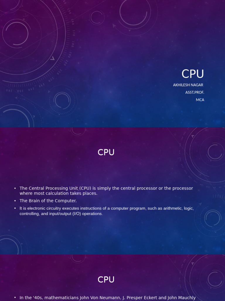Cpu | PDF