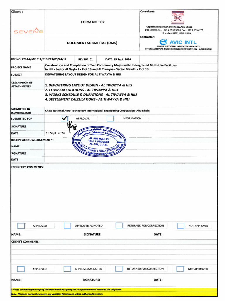CMAA-MJ1011-P10 - P13 - DS-24-12 - Rev. 01 - Dewatering Layout Design Al Tiwayya & Hili | PDF