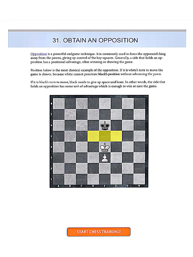 Important Chess Principles - I | PDF