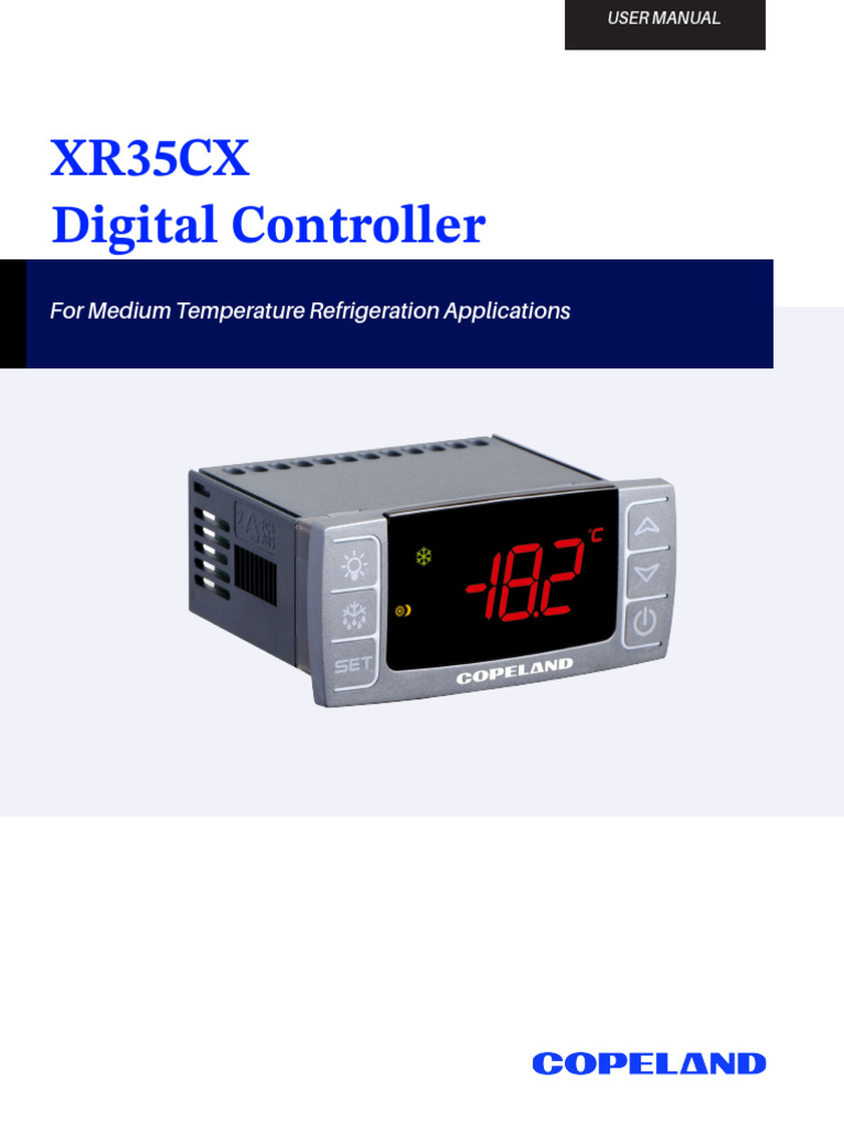 Xr35cx Digital Controller For Medium Temperature Refrigeration ...