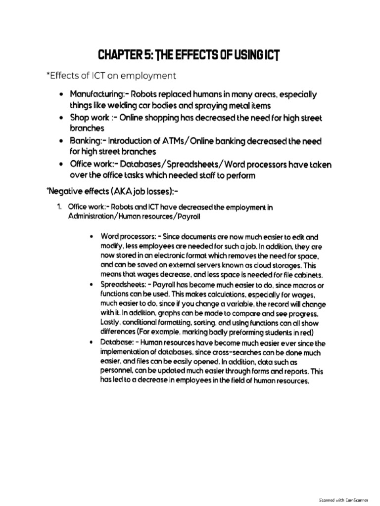 ICT Theory Notes | PDF