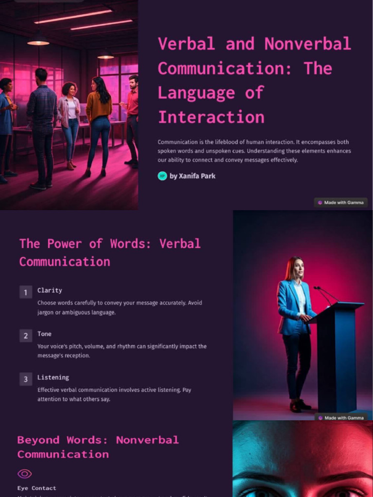 Verbal and Nonverbal | PDF