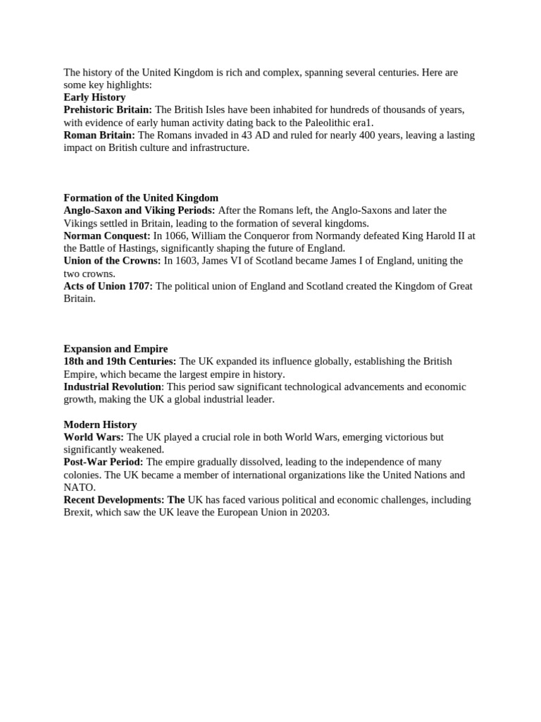 SCRIPT - The History of The United Kingdom Is Rich and Complex 2 | PDF