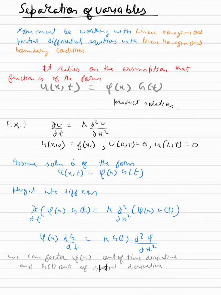 Separation of Variables | PDF