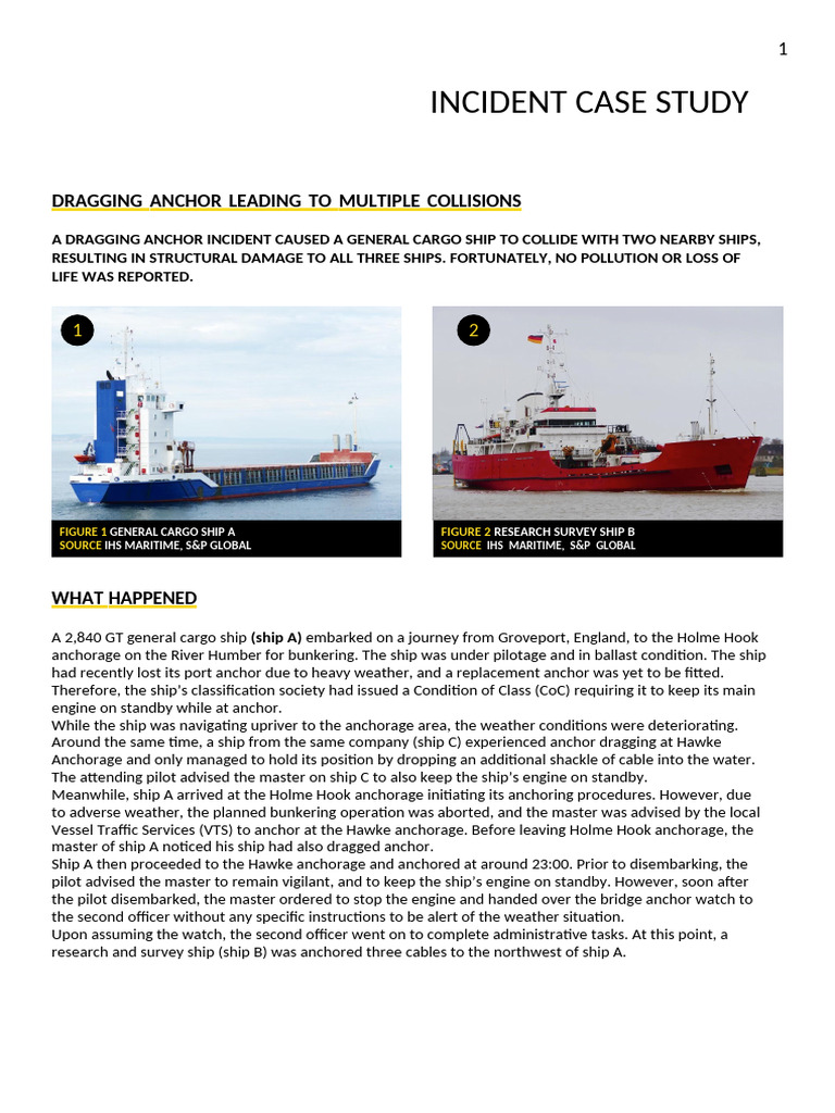 Original Case-Study-22-Dragging-Anchor-Leading-to-Multiple-Collisions | PDF