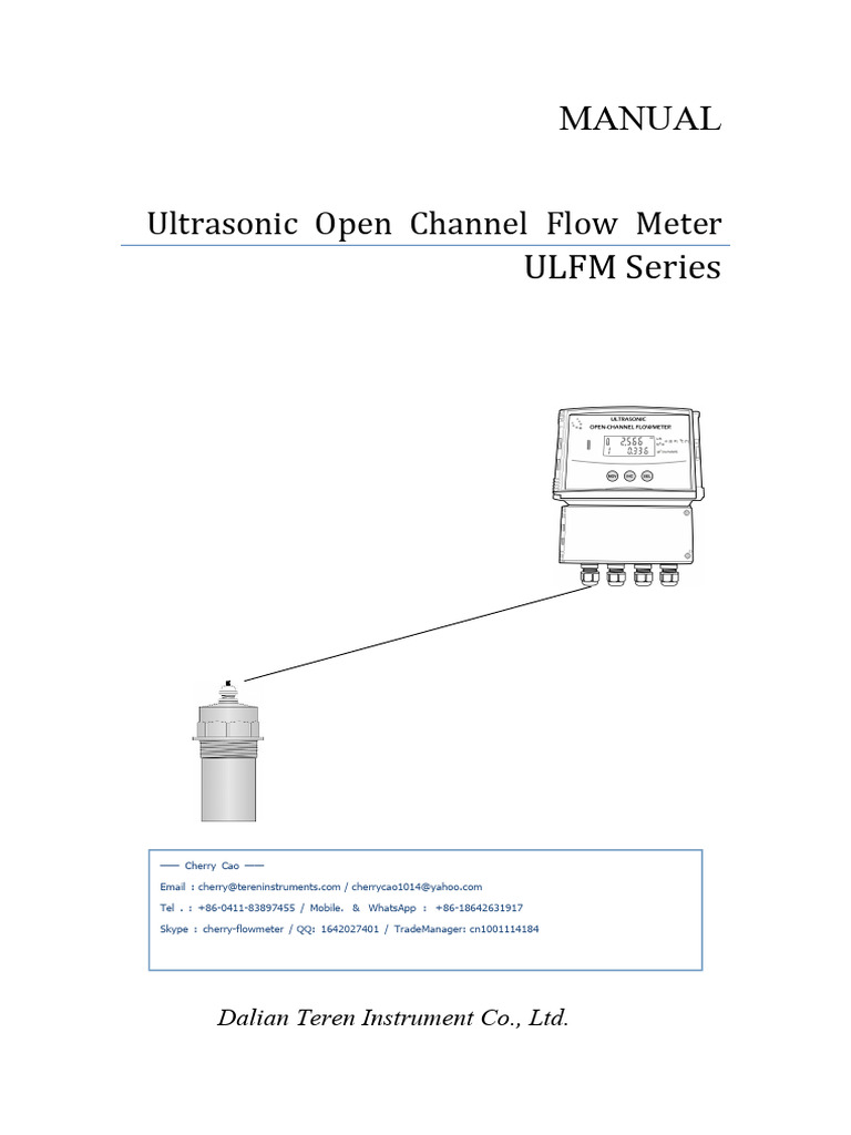 Ultrasonic Open Channel Flow Meter Manual | PDF
