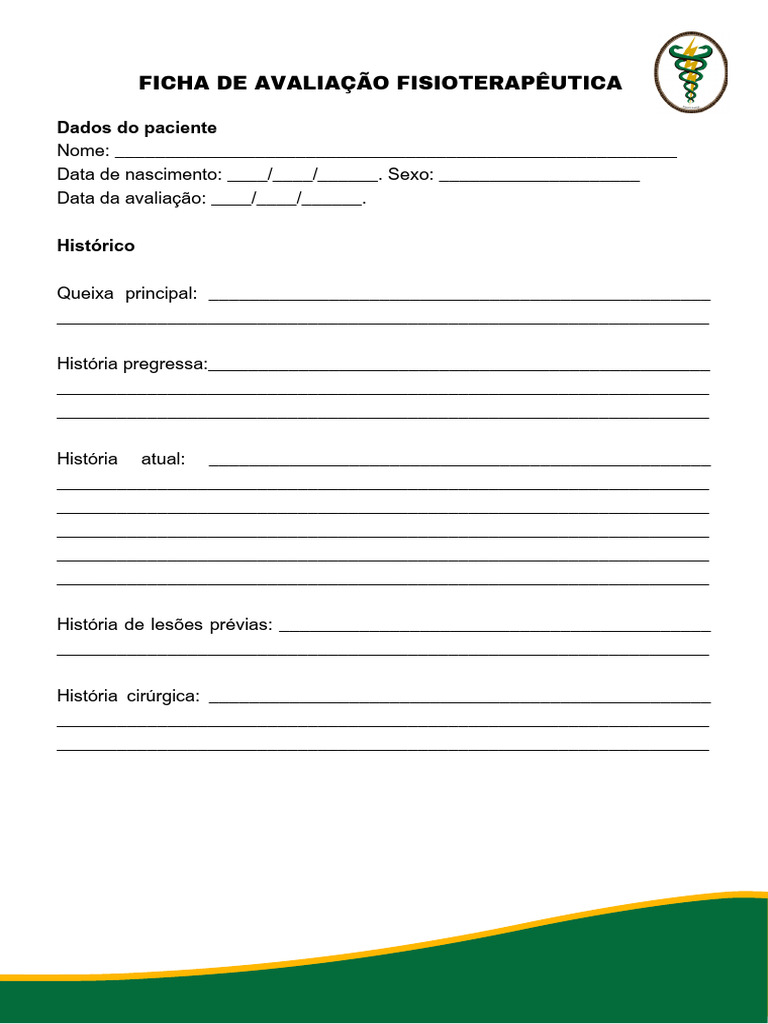 Ficha de Avaliacao Fisioterapeutica Detalhada | PDF | Bem-estar