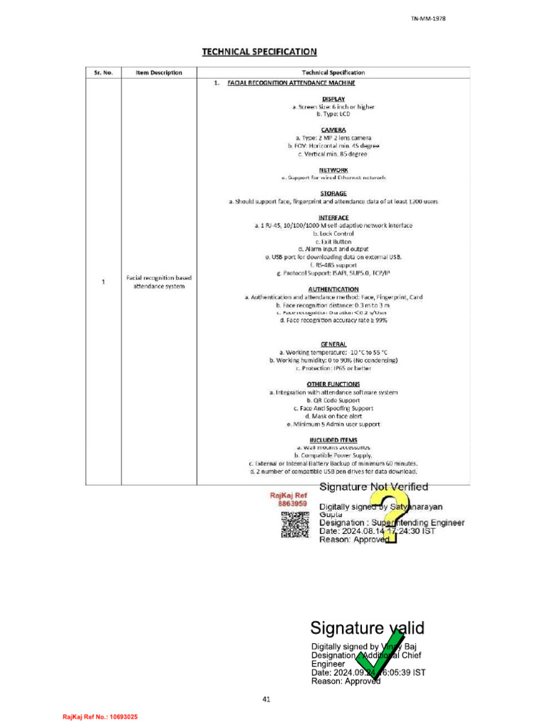 Technical Specification | PDF