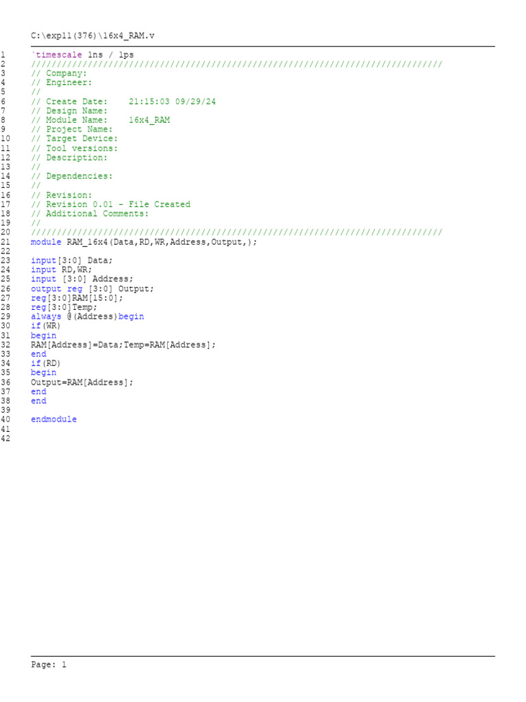 Exp 11 Printouts Vlsi Lab | PDF