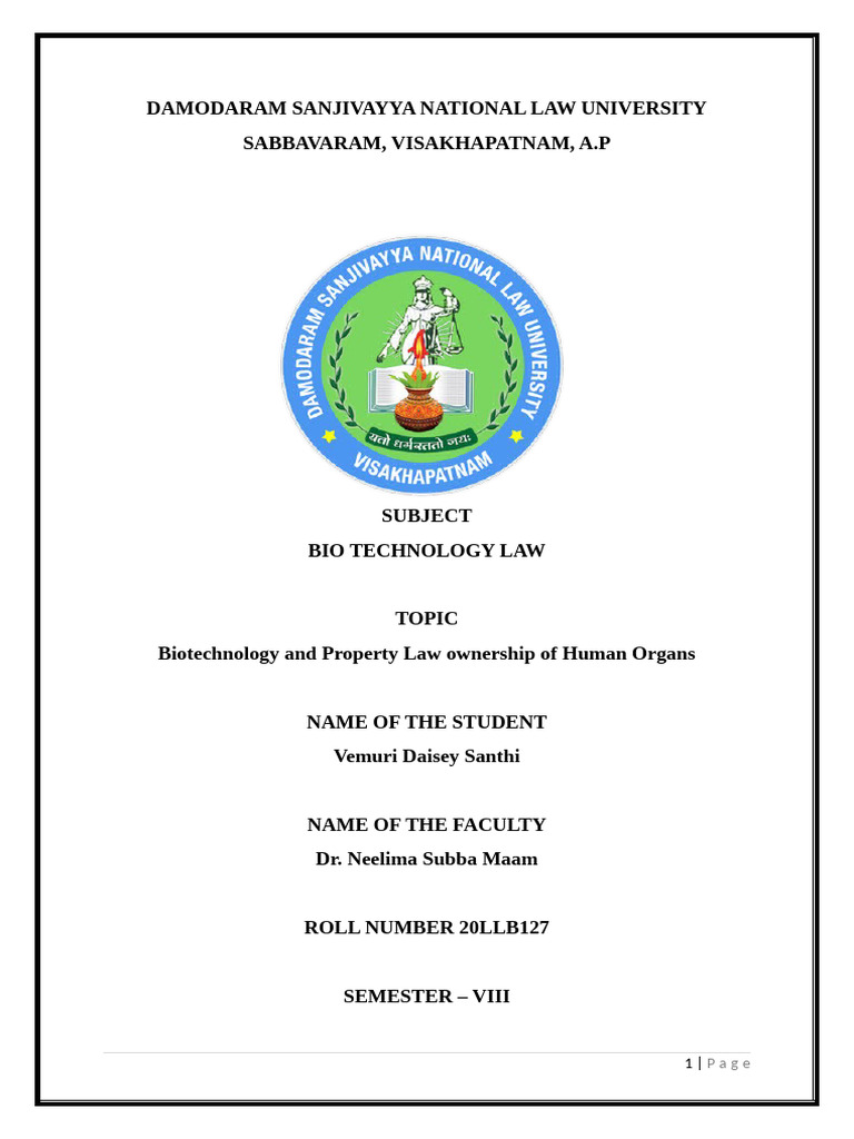 Biotechnology Project Work | PDF