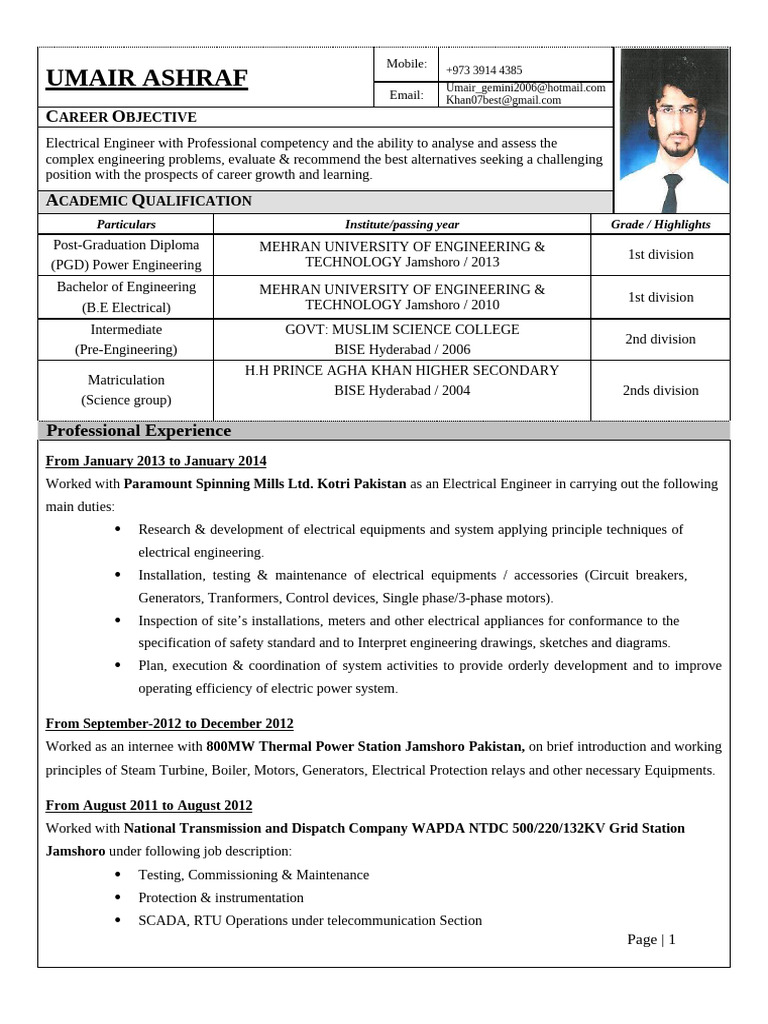 Umair_'s Resume | PDF