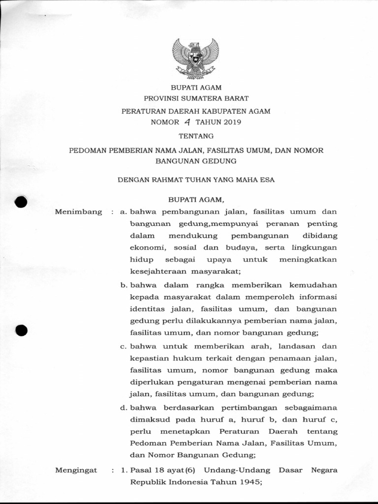 Perda No. 4 Tahun 2019 | PDF