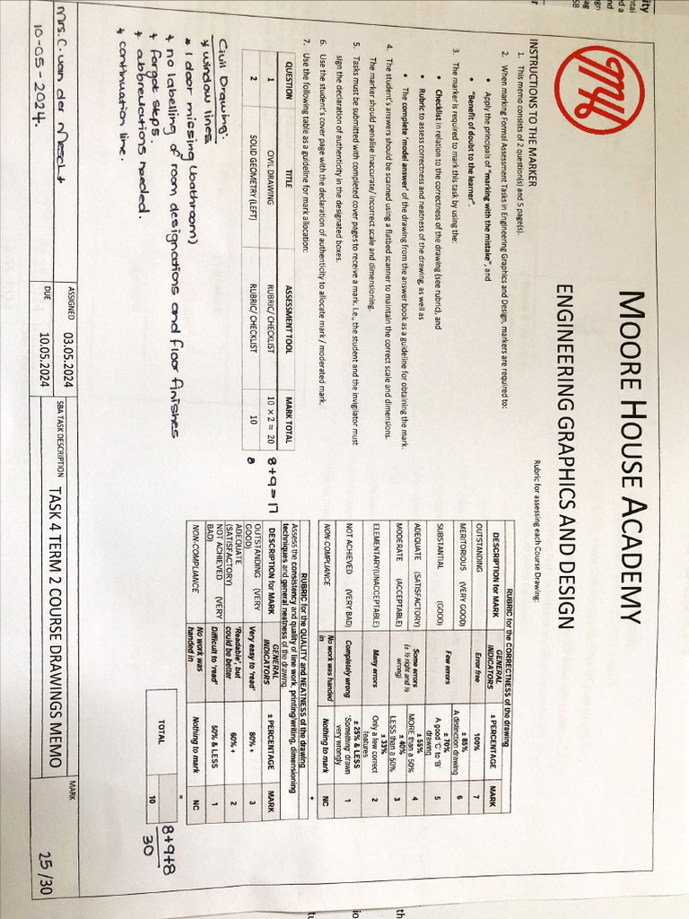 EGD Task 4 Drawings - Marked | PDF
