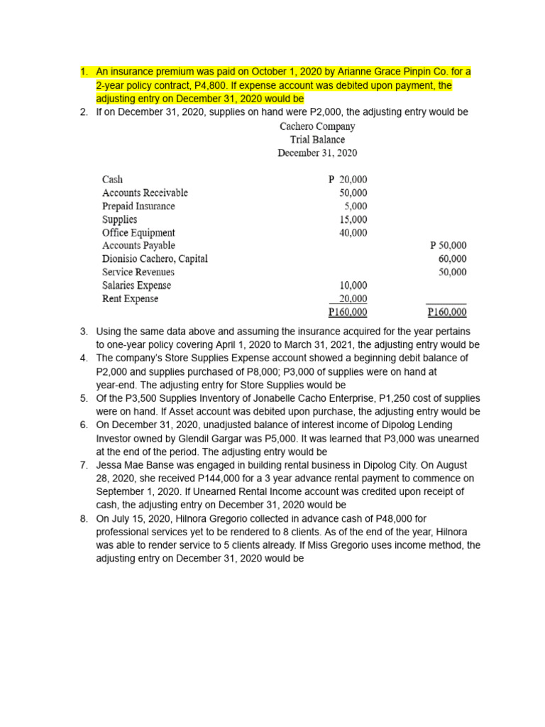 Adjusting Journal Entries Part 1 | PDF | Finance & Money Management