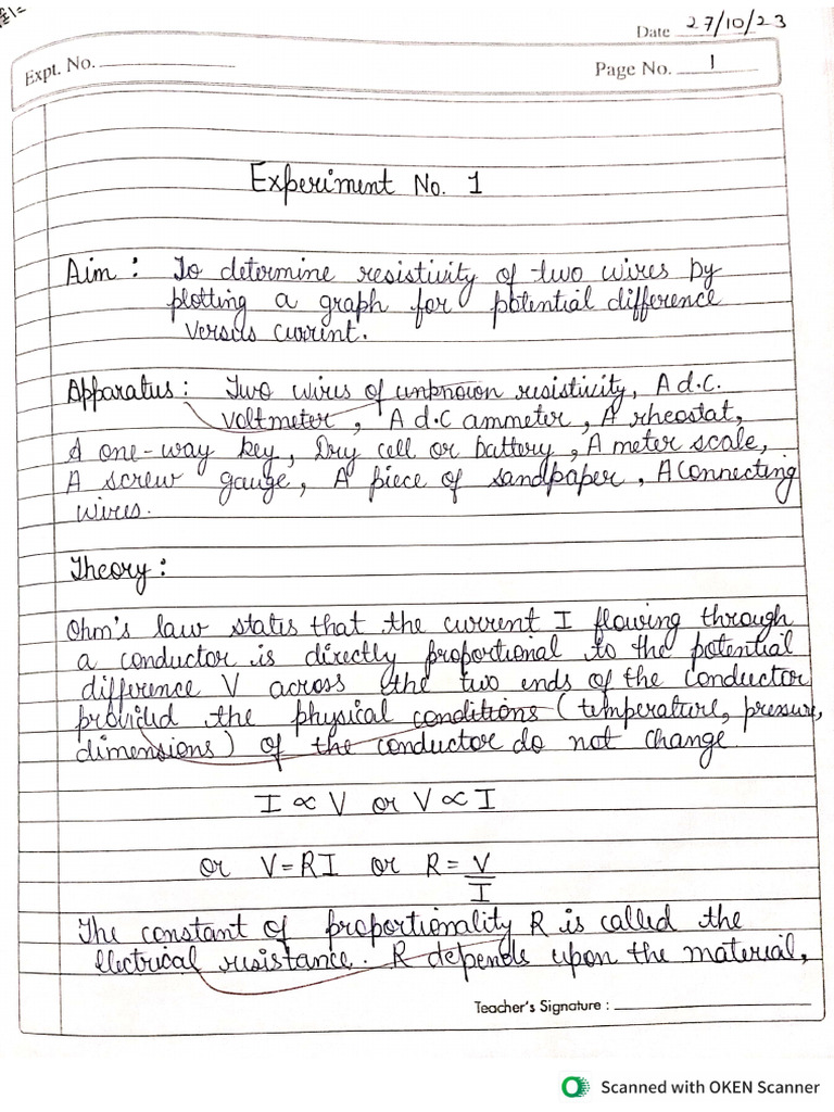 Experiment 1 | PDF