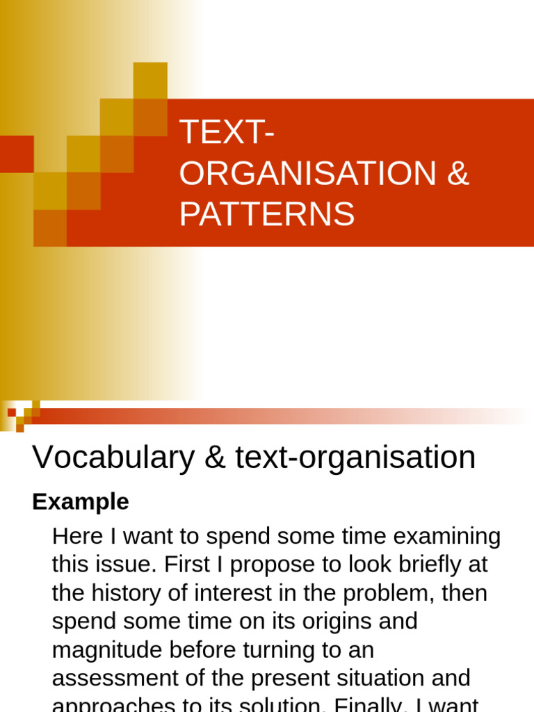 Text-Organisation Patterns | PDF