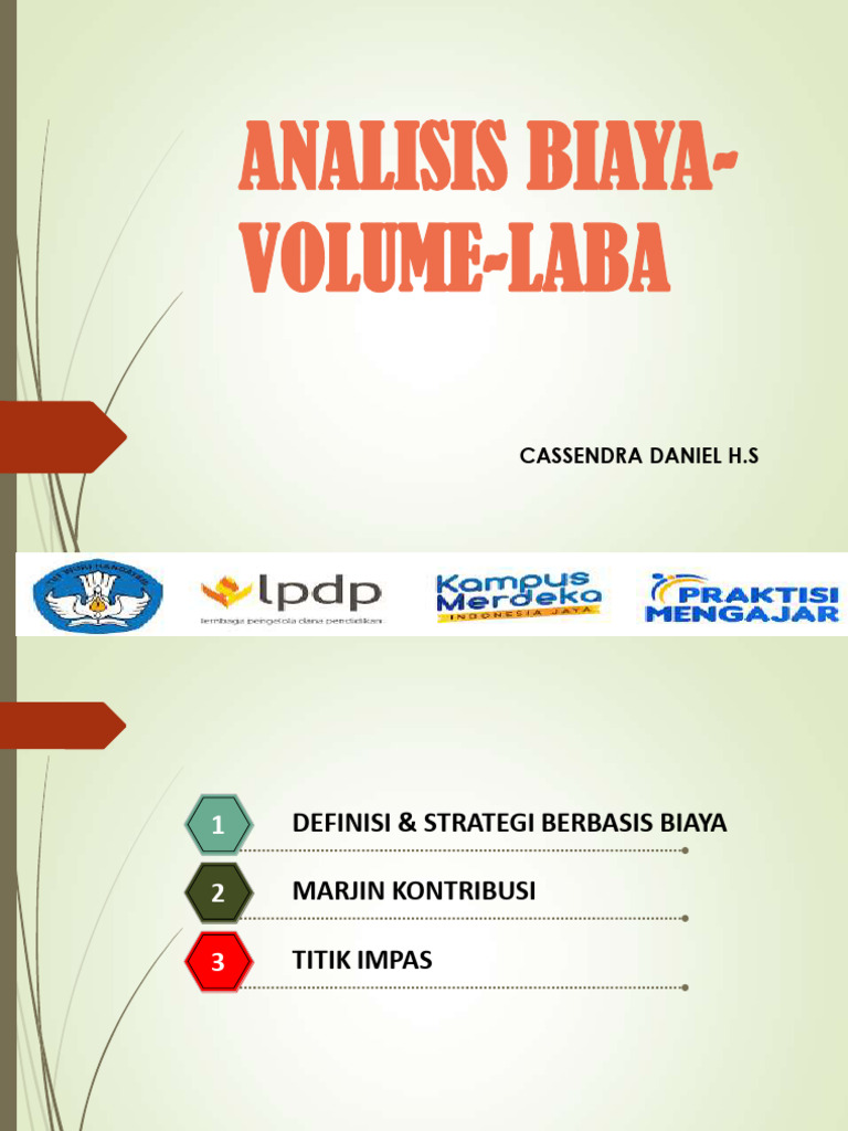 Pertemuan 4 - Analisis Biaya-Volume-Laba | PDF