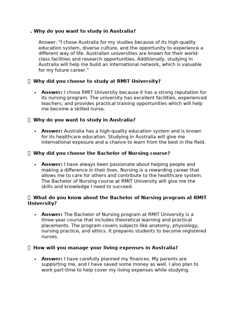 Why Do You Want To Study in Australia | PDF