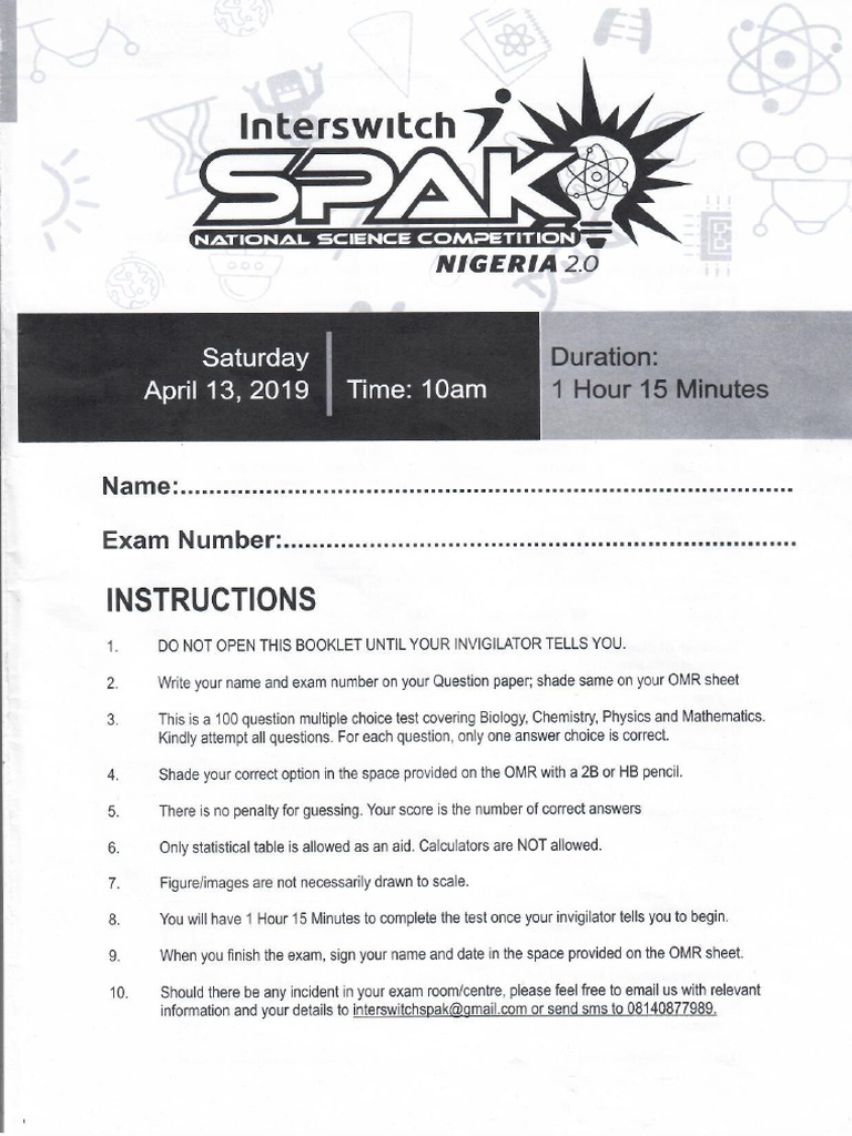 2019 Past Question | PDF