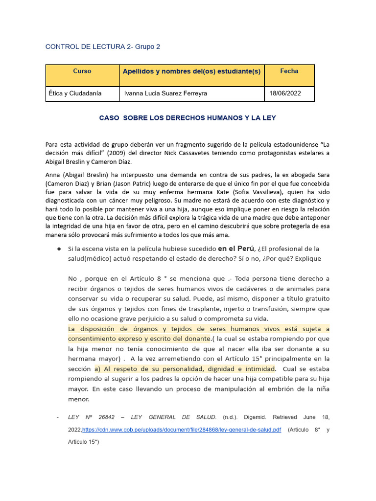 Control de Lectura 2 | PDF
