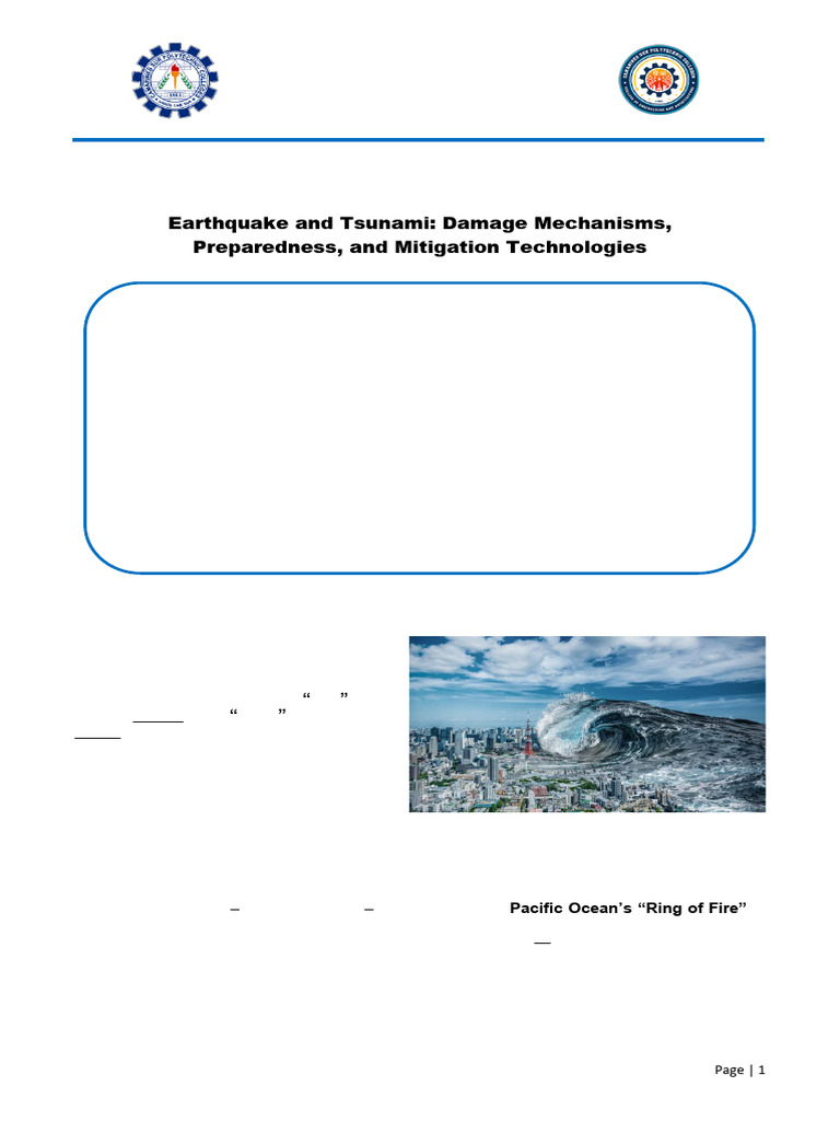 Group 4 Module No. 4 Earthquake Engineering | PDF | Tsunami | Emergency ...