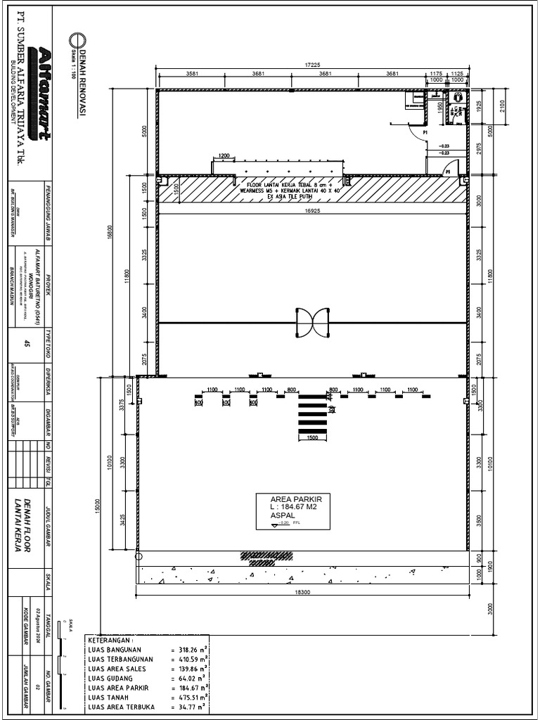 Denah Floor Lantai Kerja | PDF