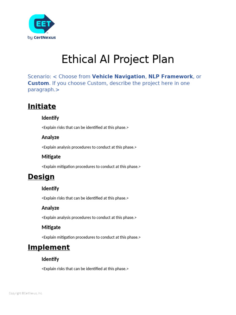 vbPP16vvTQizz9er7x0Iqw Ethical Ai Project Plan Template | PDF | Technology & Engineering