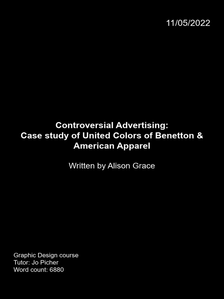 Alison Grace Controversial Advertising CCS | PDF | Advertising