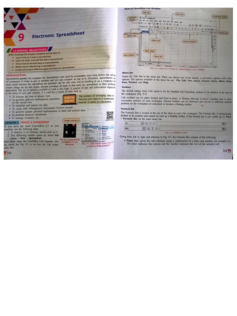 Class 9 Electronic spreadsheet | PDF