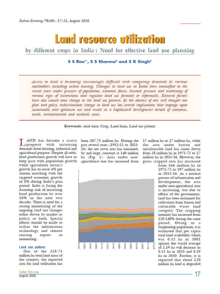 Ojsadmin 06 Land Resource Utilization Pdf Agriculture Cereals
