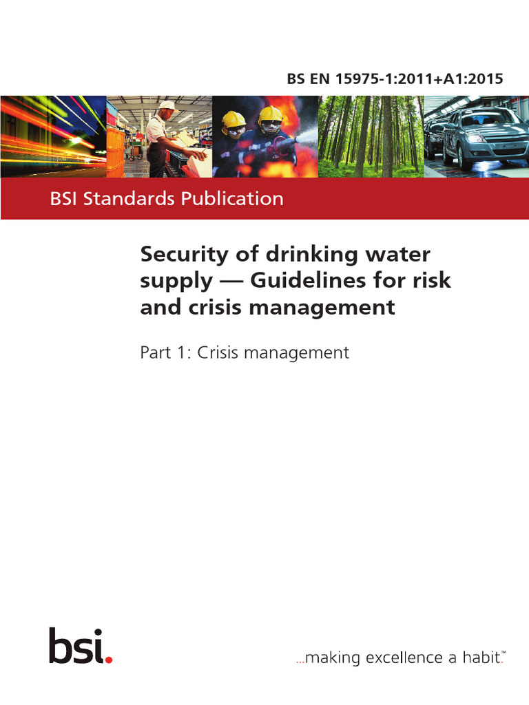 Crisis Management for Drinking Water Security | PDF | Crisis Management ...