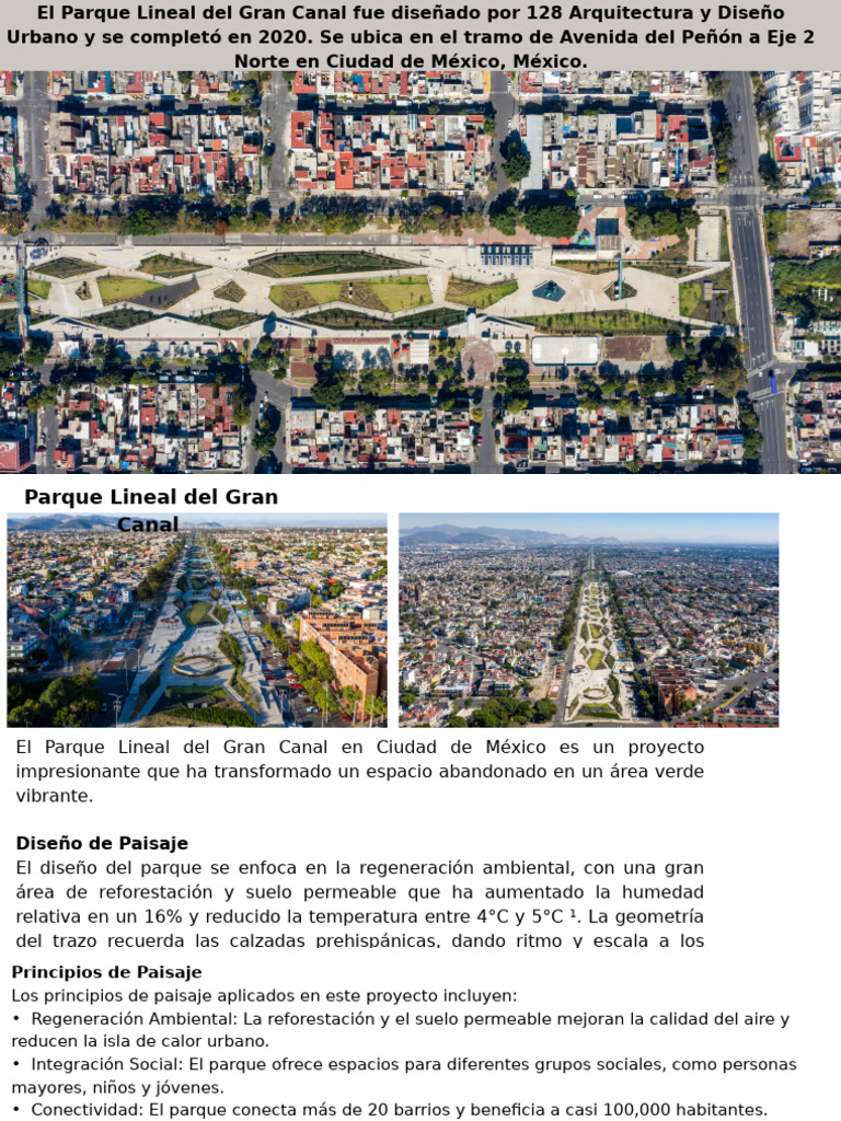 Parque Lineal Del Gran Canal | PDF | Parques | Ritmo