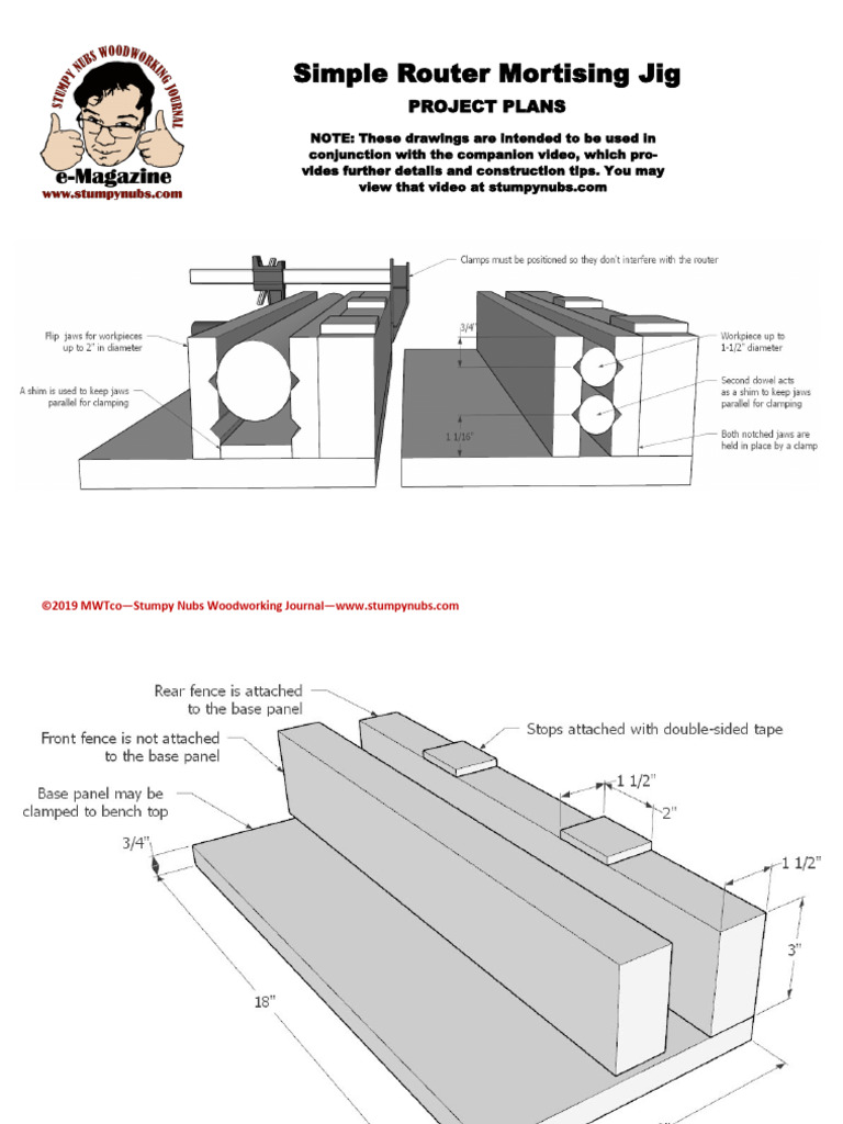 Router Mortising Jig (Simple) | PDF