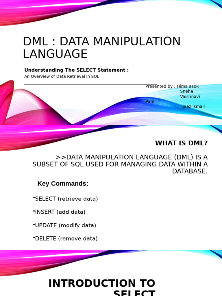 DML SQL | PDF | Database Transaction | Sql
