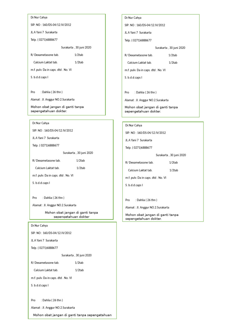 Resep Sediaan Kapsul 2 | PDF