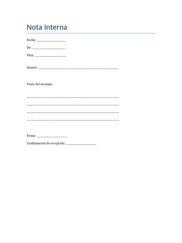 Nota Interna Modelo | PDF
