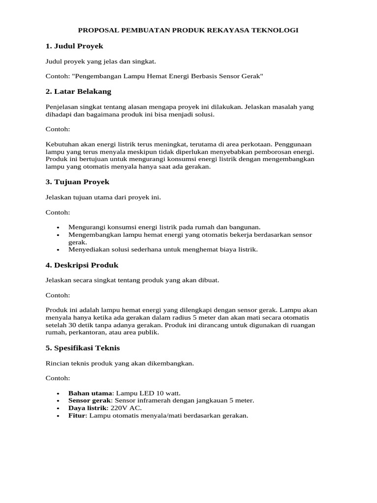 Proposal Lampu Hemat Energi Sensor Gerak | PDF | Griya & Taman | Komputer