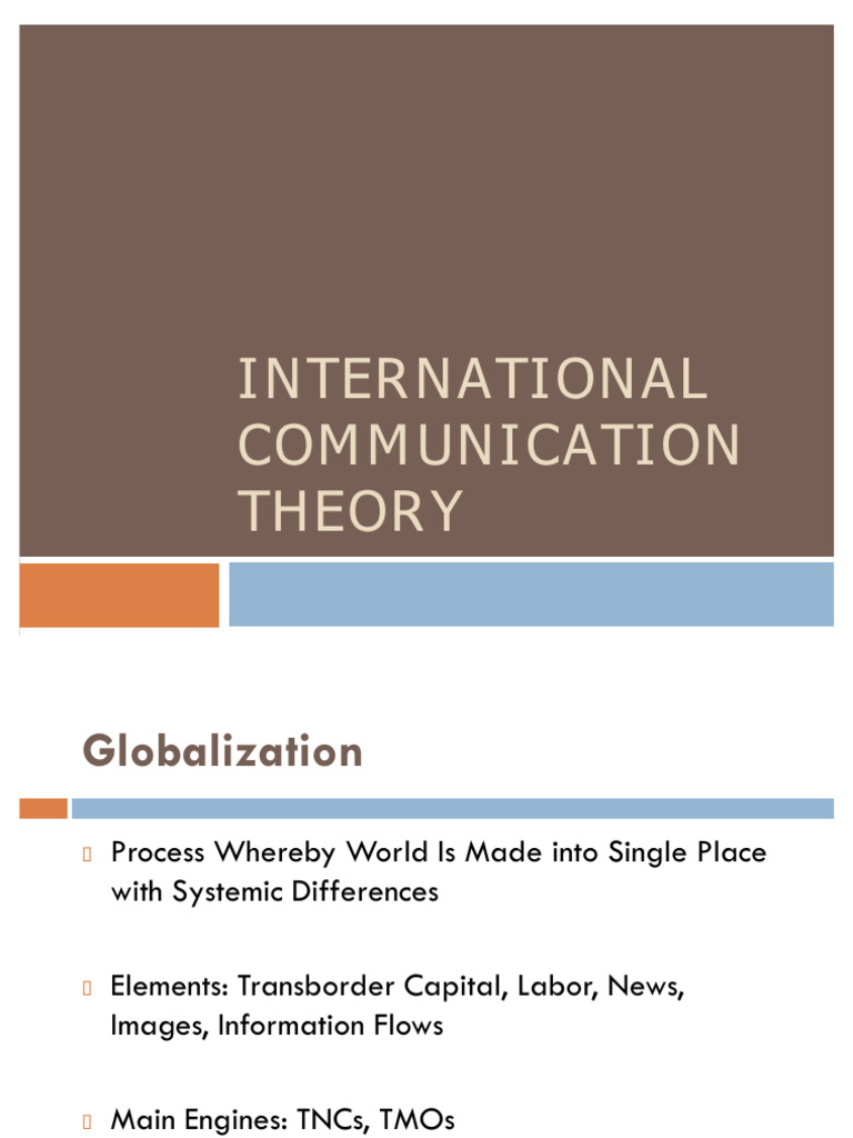 International Communication Theory | PDF