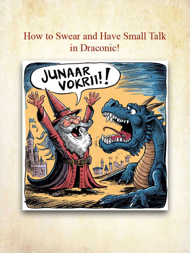 Dragon's Fire - How To Swear and Have Small Talk in Draconic | PDF
