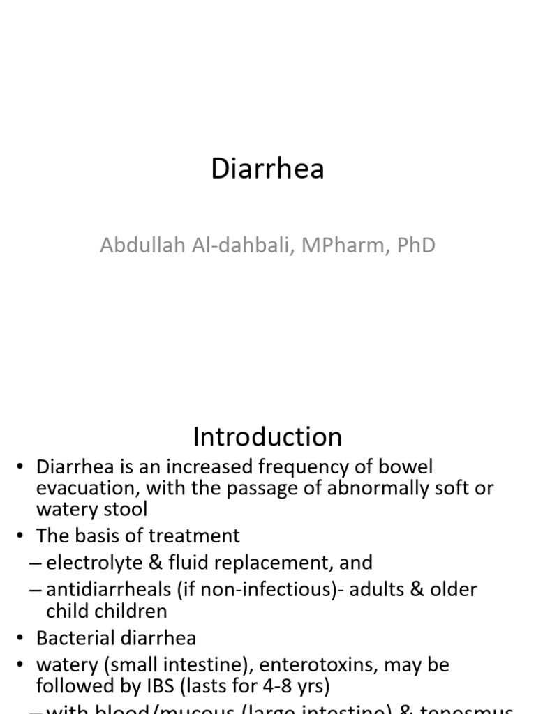03 Diarrhea | PDF | Diarrhea | Irritable Bowel Syndrome