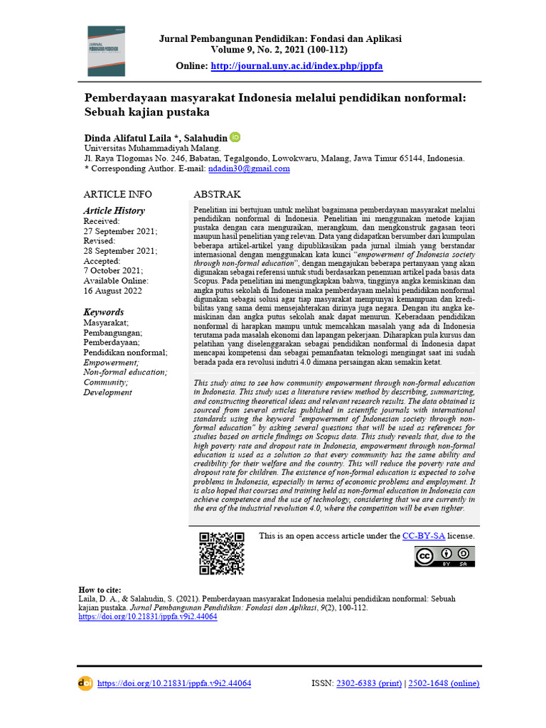 Pemberdayaan Masyarakat Indonesia Melalui Pendidik | PDF | Ilmu Sosial | Kesehatan Holistik
