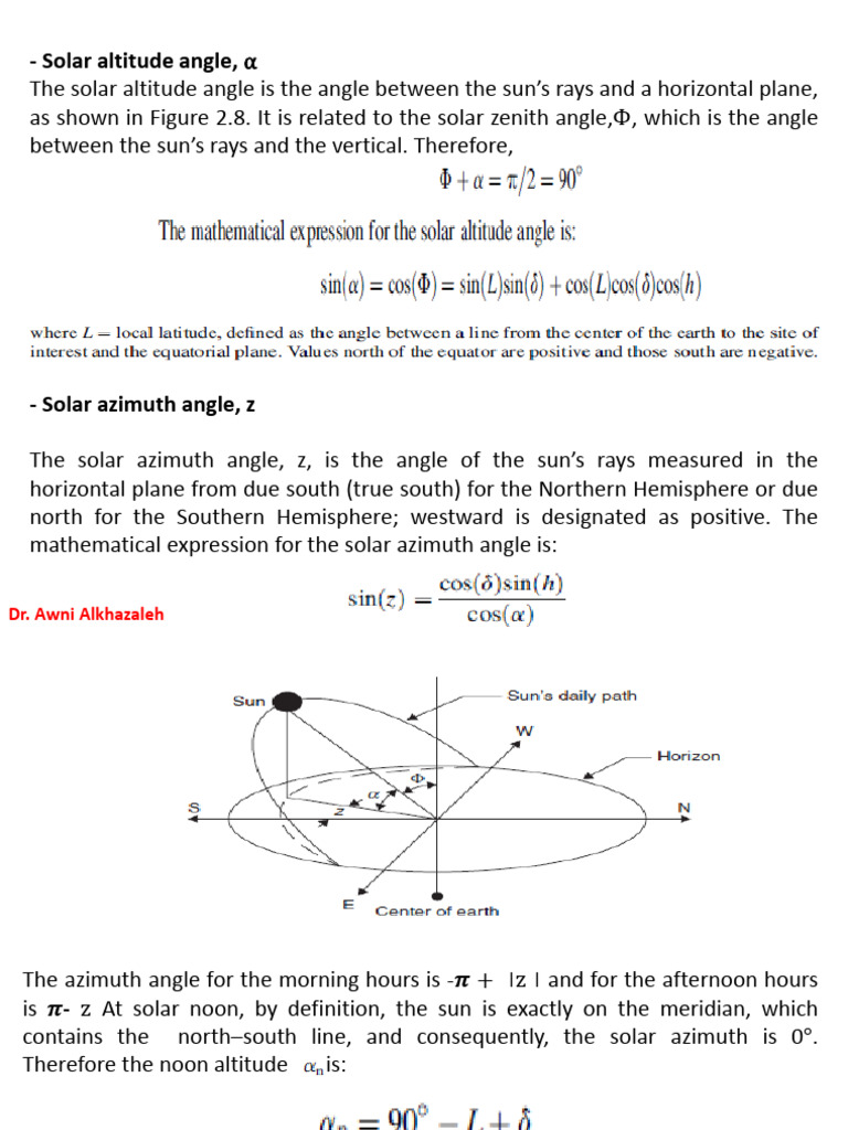 Lecture -7- Solar Energy | PDF | Forms Of Energy | Physical Phenomena
