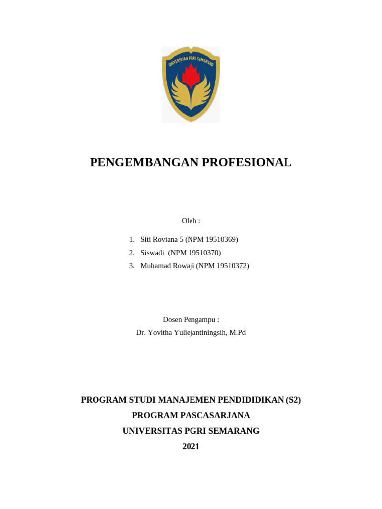 Pengembangan Profesionalisme | PDF