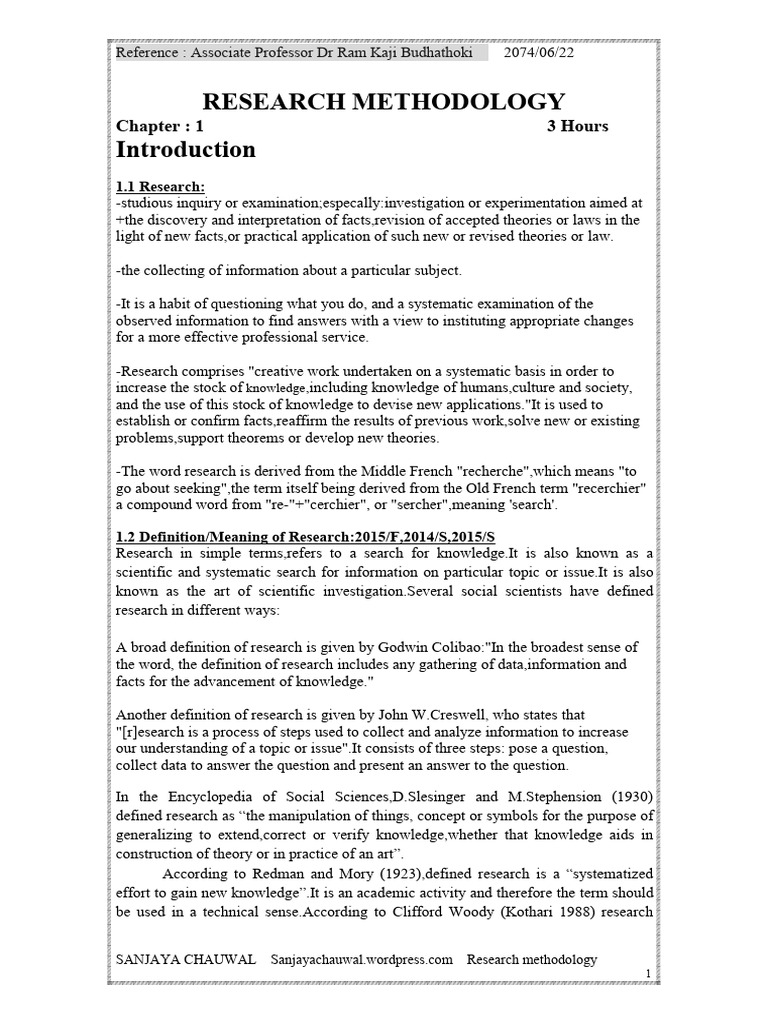 Understanding Research Methodology Basics | PDF | Methodology ...