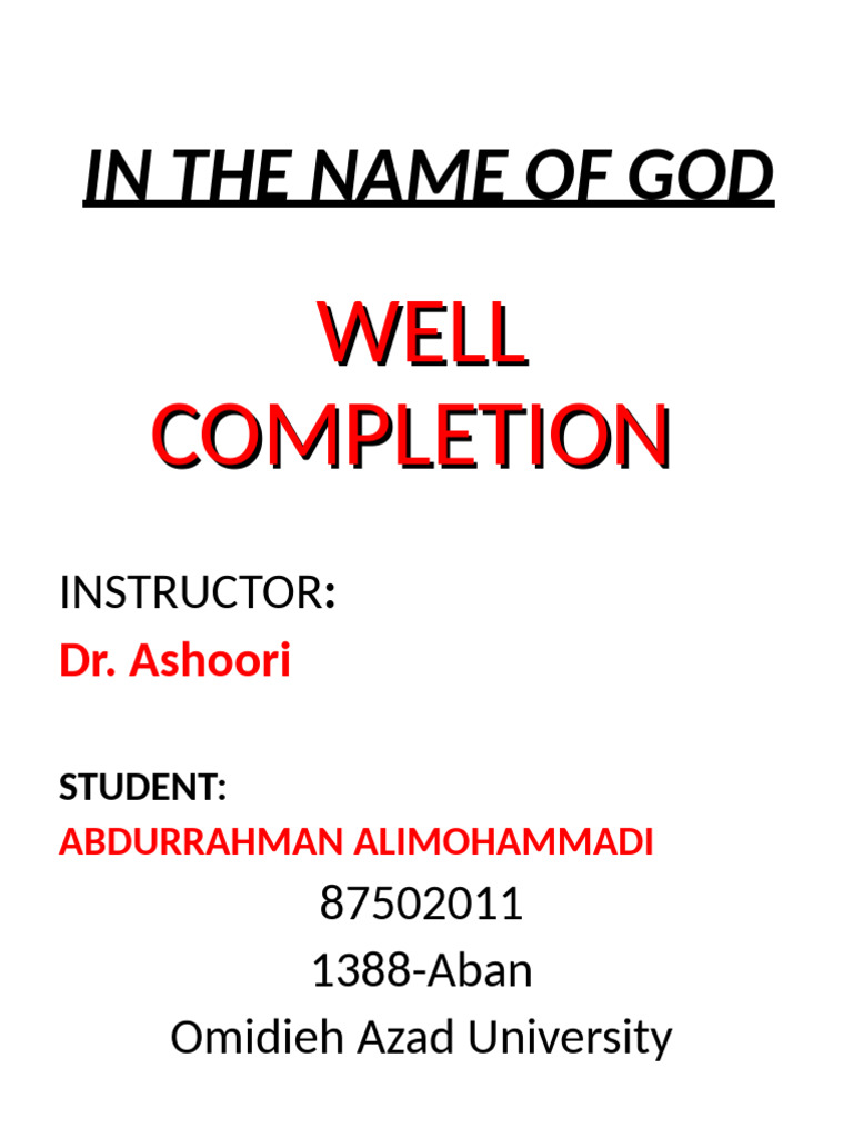 Monobore Completion Presentation | PDF | Casing (Borehole)