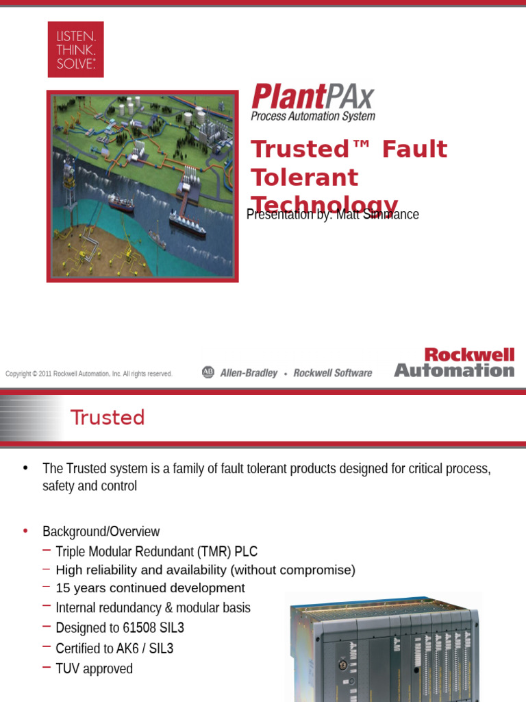 Trusted Fault Tolerant Technology Presentation External | PDF | Fault Tolerance | Computer ...